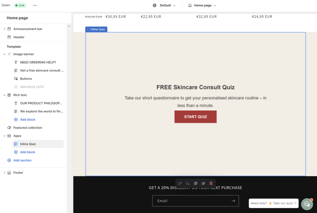 How our Product Recommendation Quiz app works